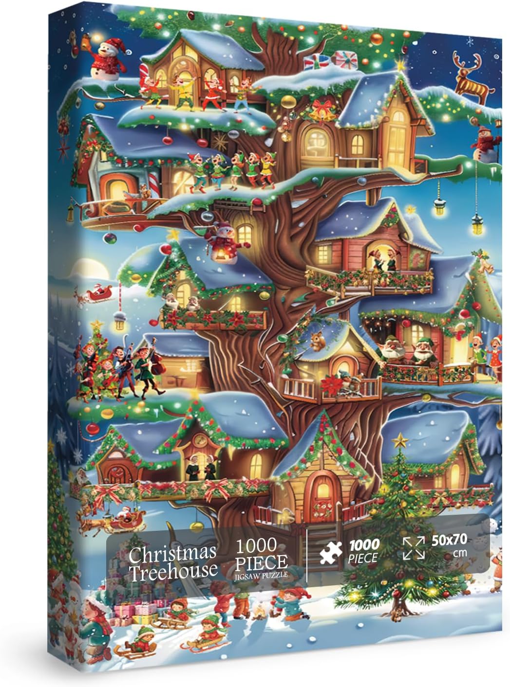 Amazon.com: Christmas Tree Treehouse Puzzles for Adults 1000 Pieces ...