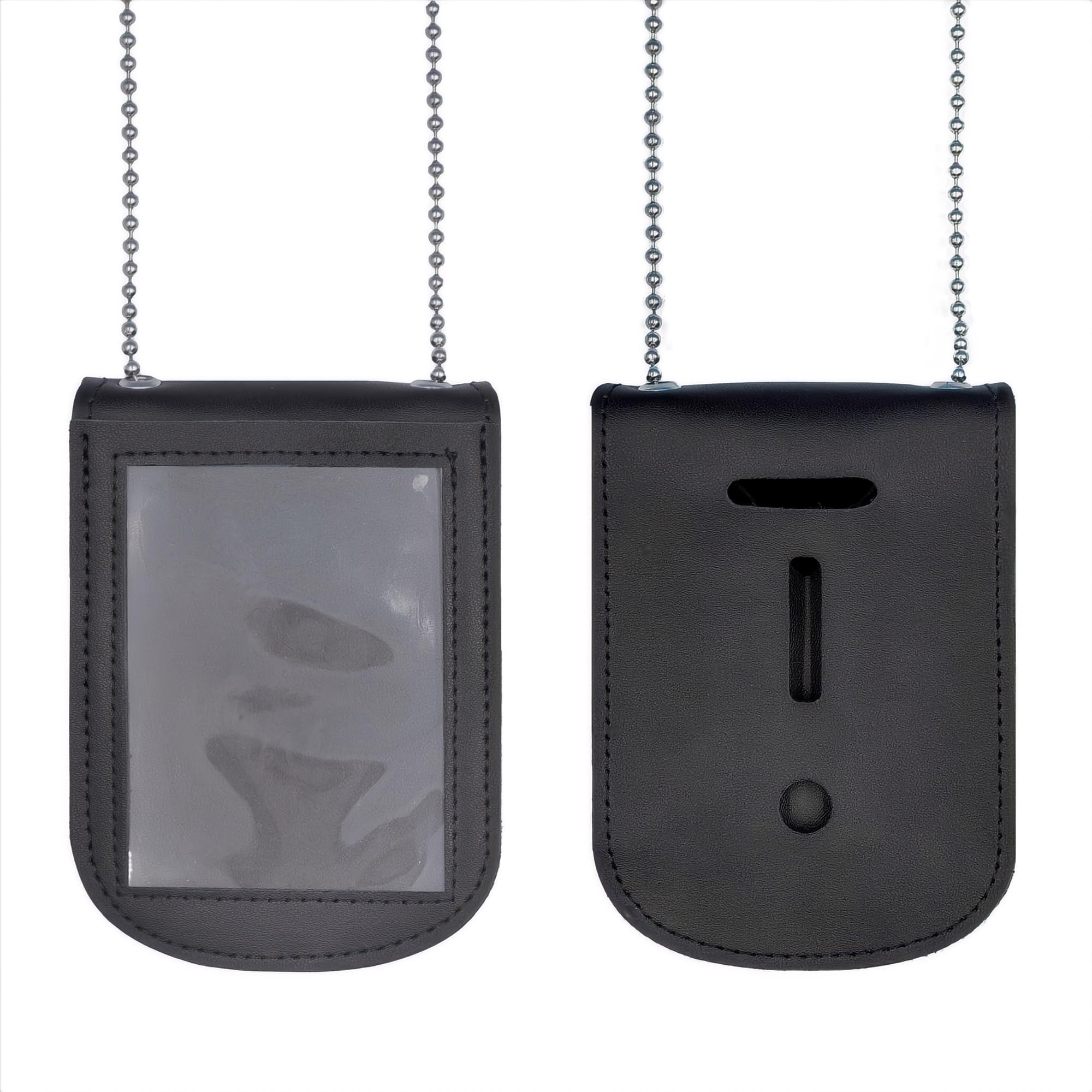 Amazon.com : Police Badge Holder Made of Cowhide Universal Black with ...