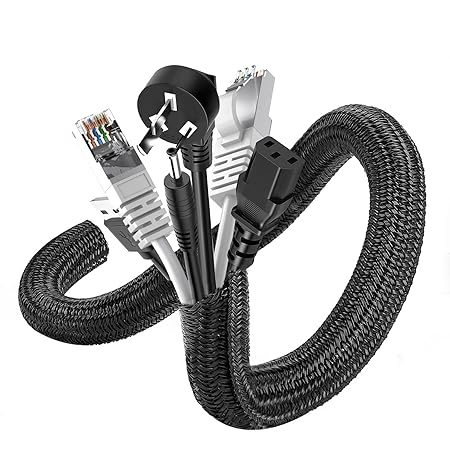 Romon 6M Manchon de Cache Câble, 13-22mm Réglable Gaine Câble Tressée ...