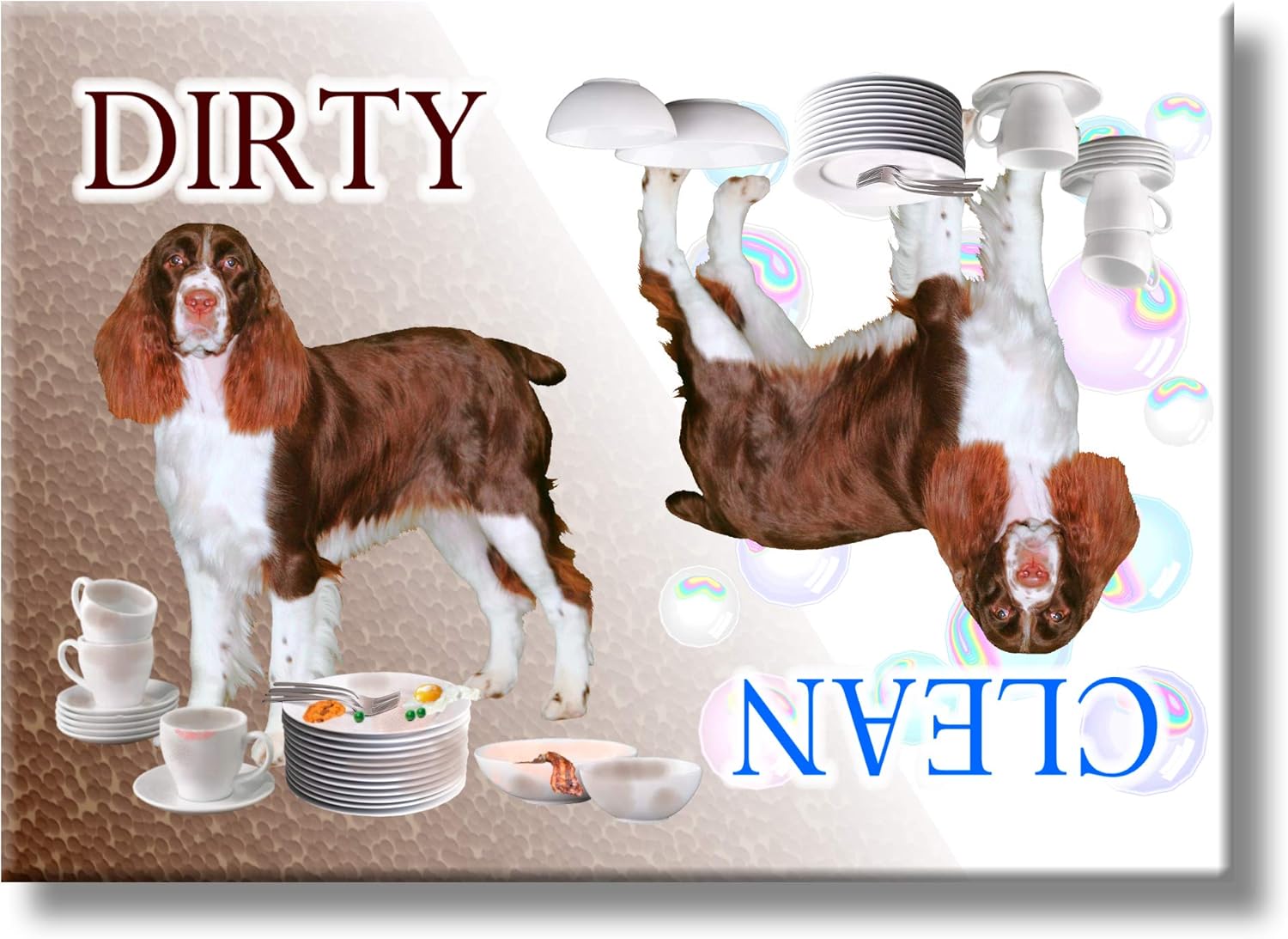 Amazon.com: English Springer Spaniel Dishwasher Clean Dirty Magnet No 2 ...