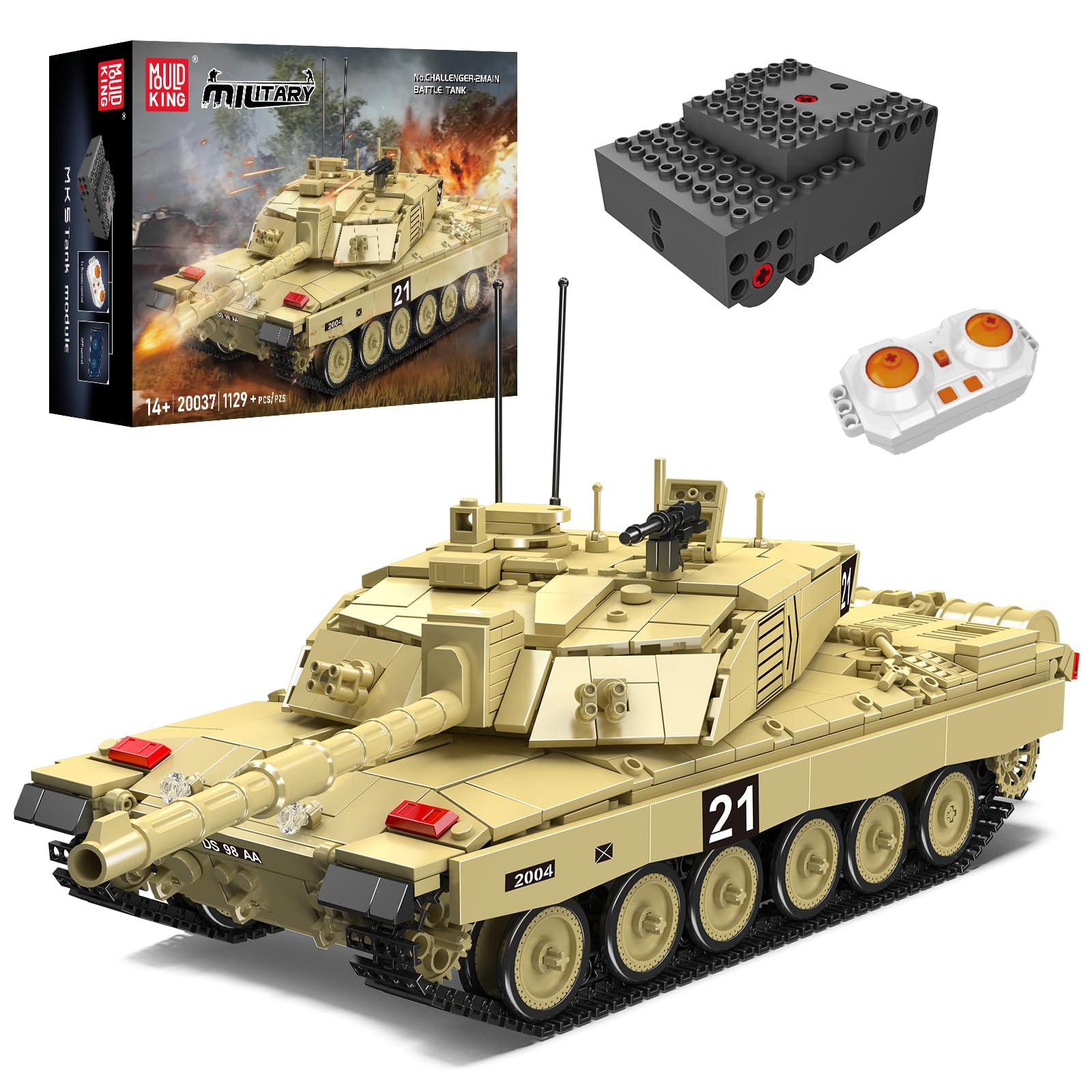 Amazon.com: Mould King 20037 MOC Tank Building Blocks Model,Technique ...