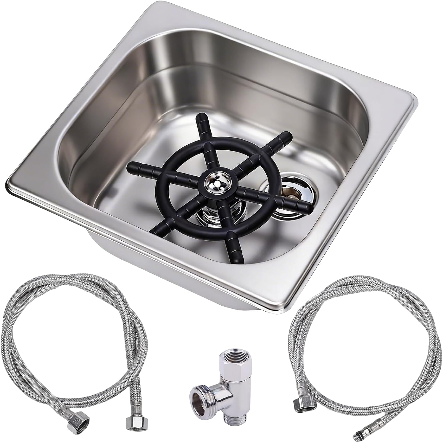 Amazon.com: Glass Rinser,Stainless Steel‌ Countertop Pitcher Rinser ...
