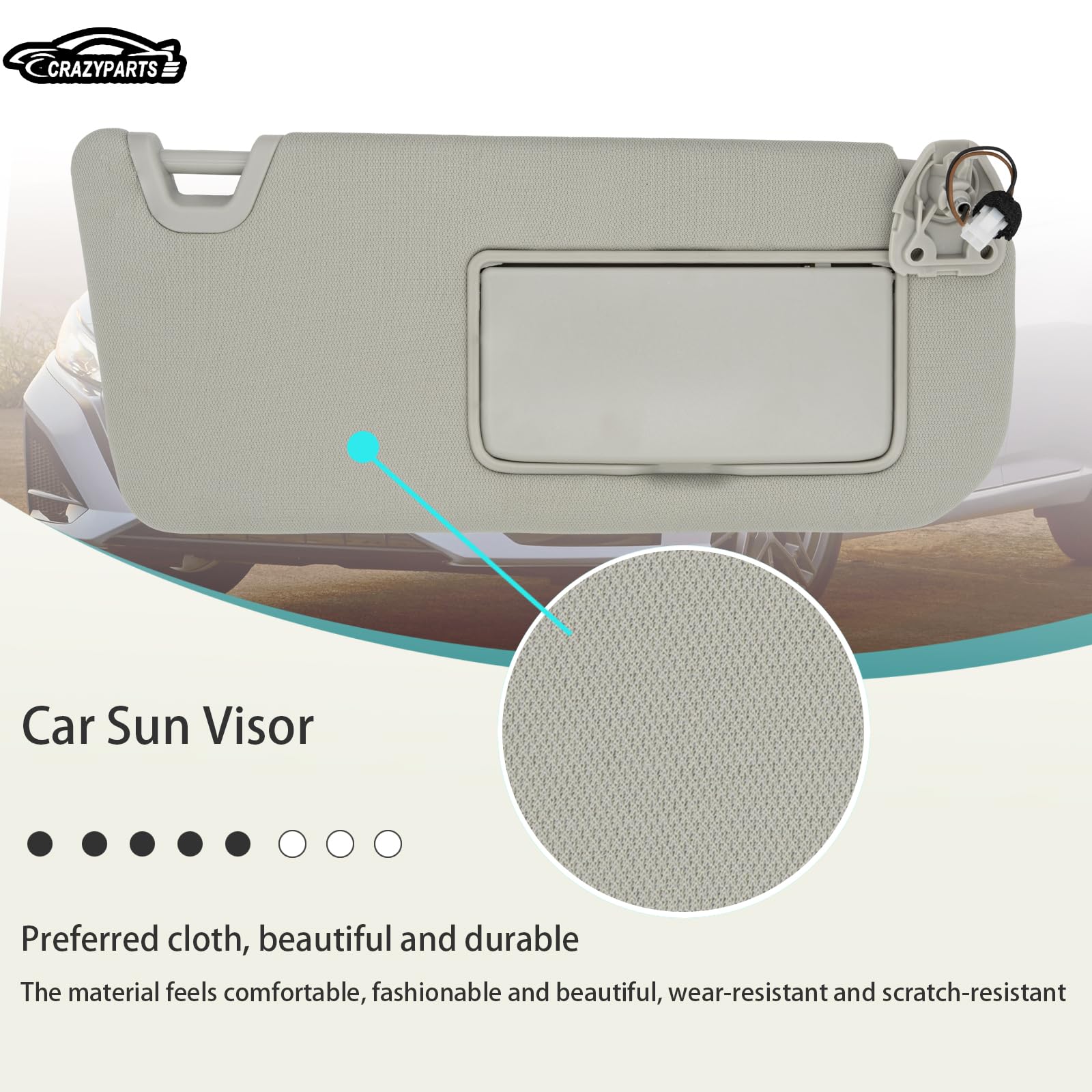 Snapklik.com : CRAZYPARTS Driver & Passenger Side Sun Visor Compatible
