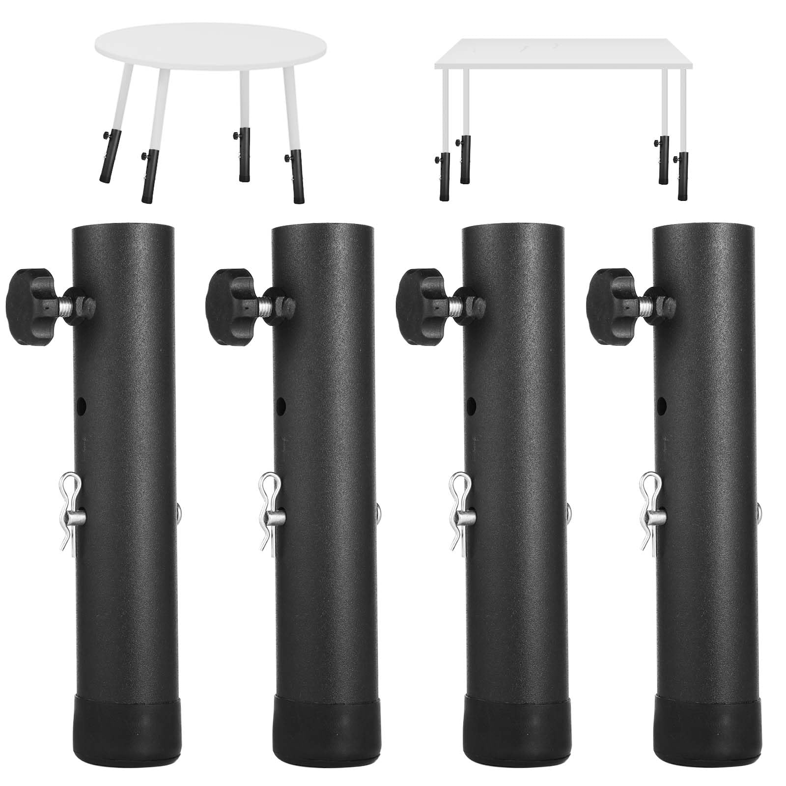 Amazon.com: 4 Pack Folding Table Leg Extenders, 7.87x1.77in Durable ...
