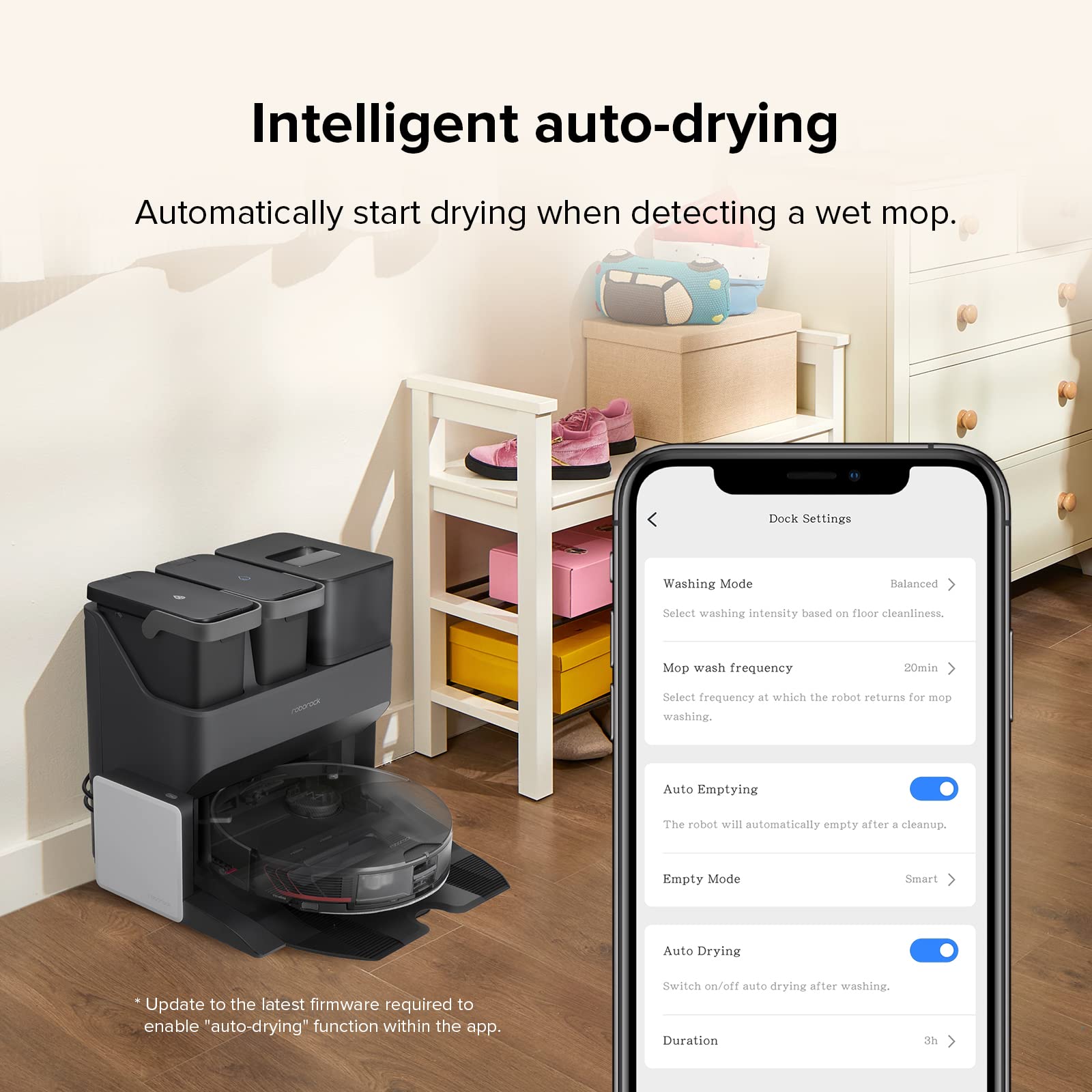 Roborock Empty Wash Fill Dock Dryer Module, High-speed heat and air mop ...