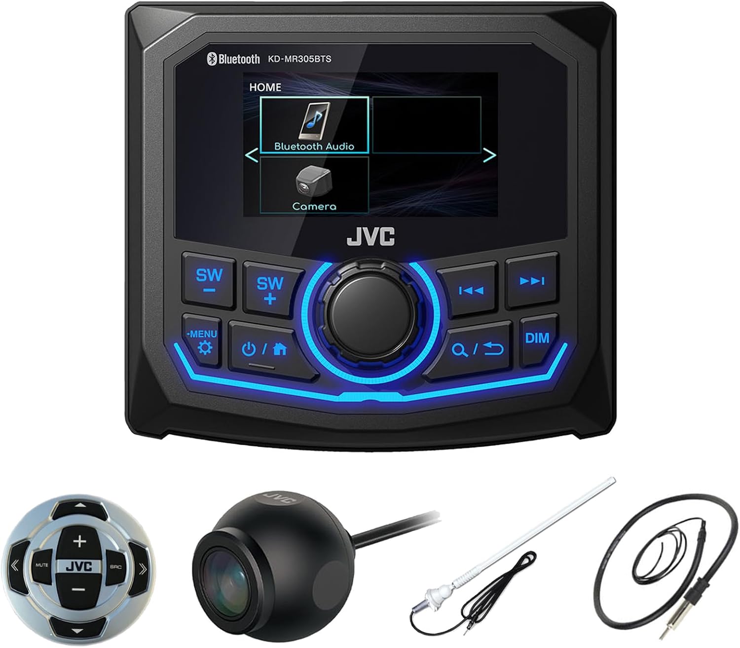 Amazon.com: JVC Motorsports 2.7" Display Bluetooth Rear USB/AUX AM/FM ...