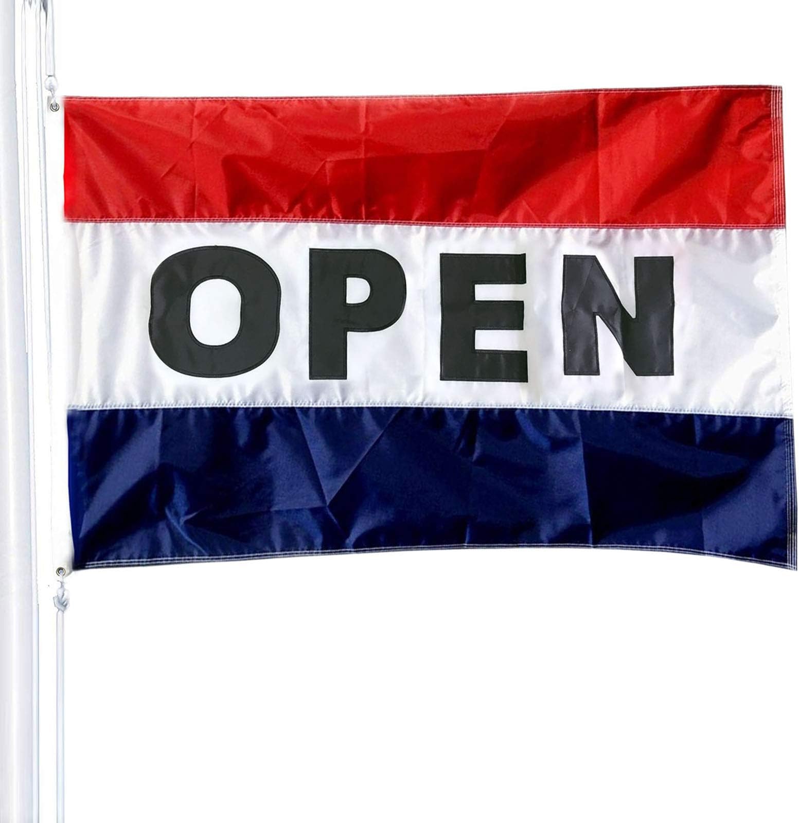 Amazon.com : Anley EverStrong Series Embroidered Open Flag 3x5 Feet ...