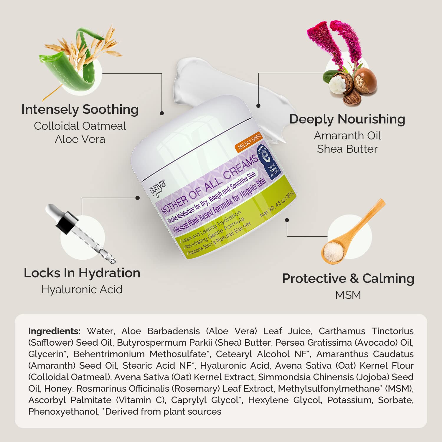 Snapklik.com : National Eczema Association Accepted Cream 4.5 Oz, Dry ...