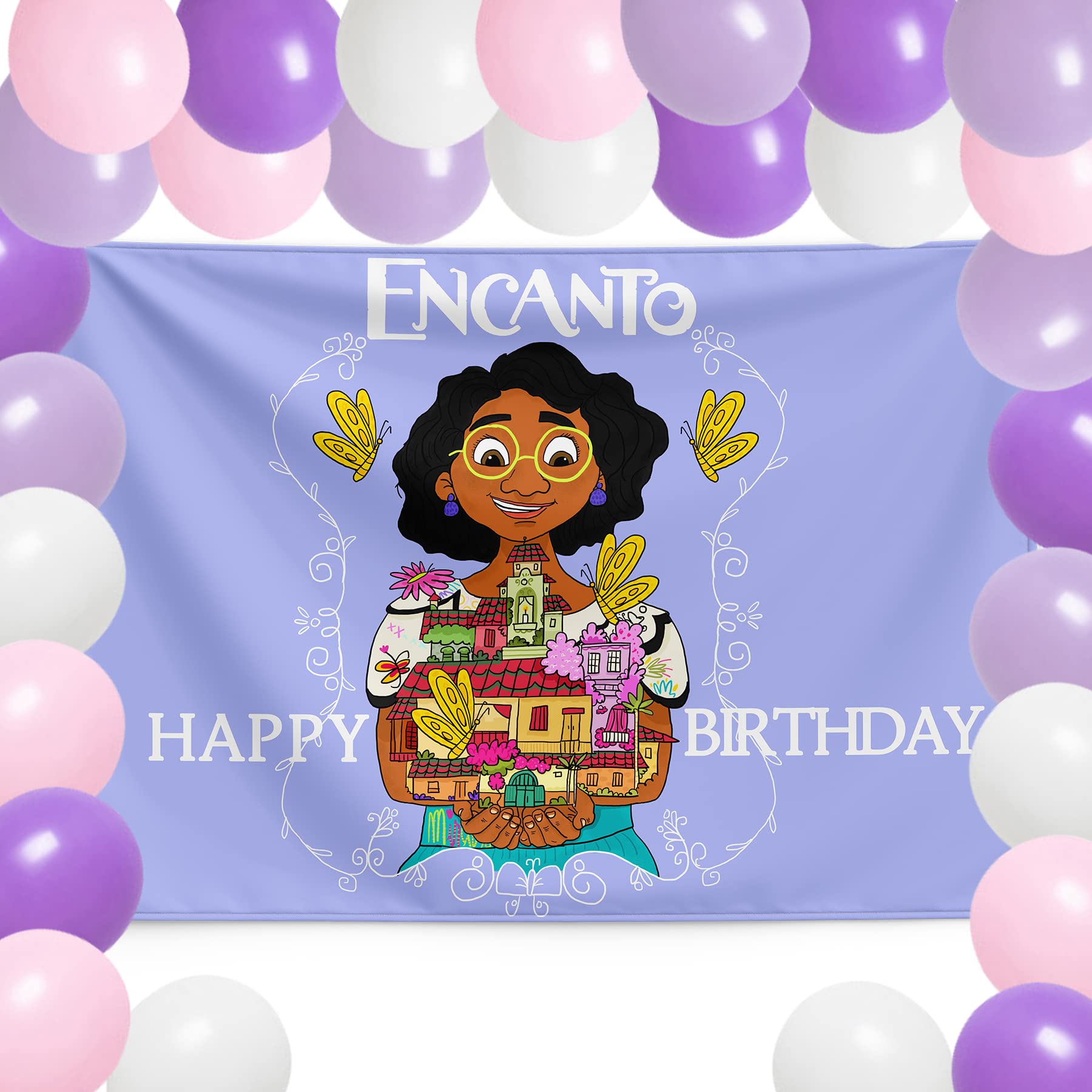 Buy Encanto Party Decoration, En-canto Birthday Party Supplies Backdrop ...