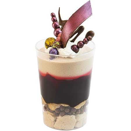 Amazon.com: Exquisite Clear Plastic Mini Square Mousse Dessert Cups ...