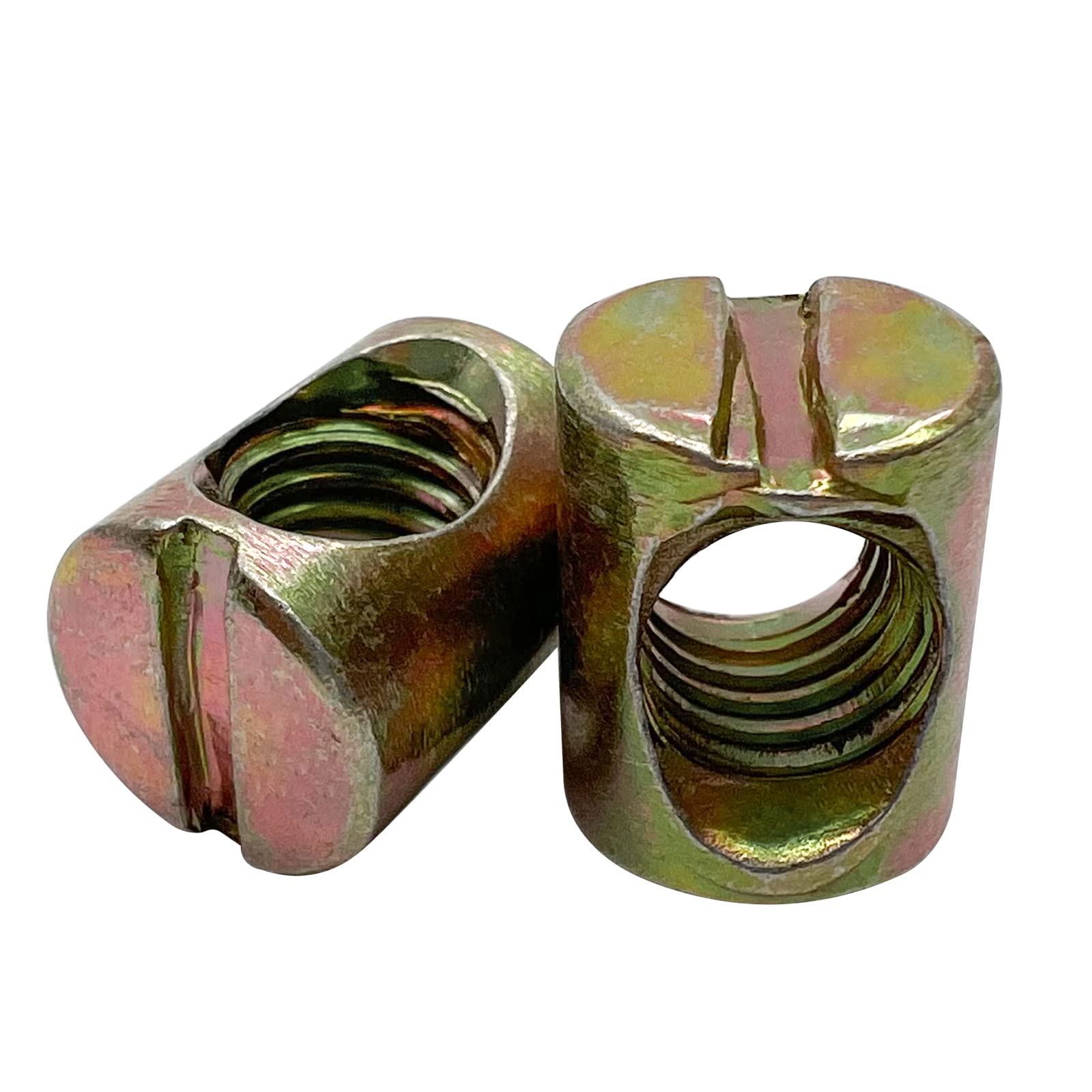 M8x15mm Slotted Barrel Nuts,Cross Dowels Slotted Galvanized Nuts for ...