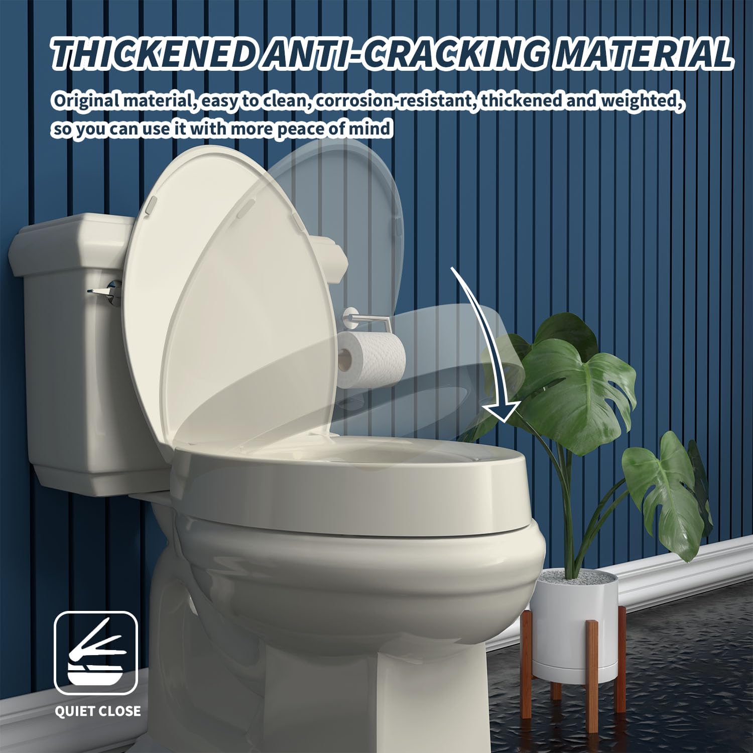 Snapklik.com : Ccbello ELONGATED Toilet Seat Risers For Seniors, Slow ...