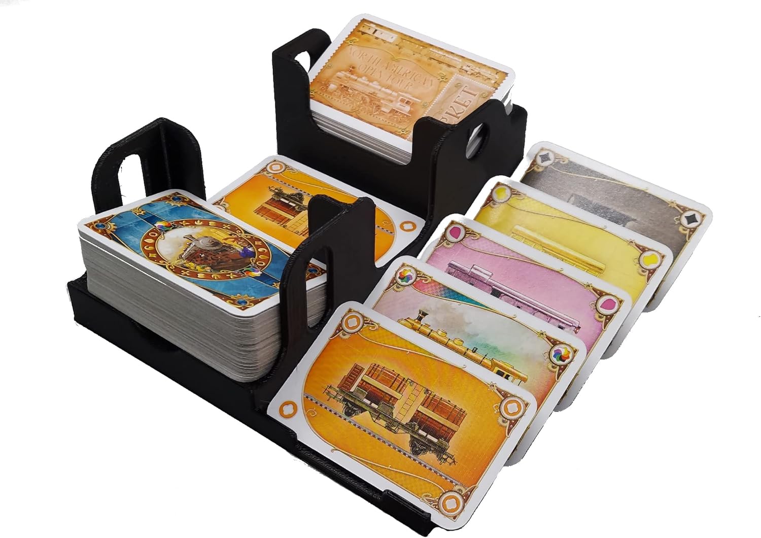 Amazon.com: Card Tray Organizer for Ticket to Ride (Black, Small Tray ...