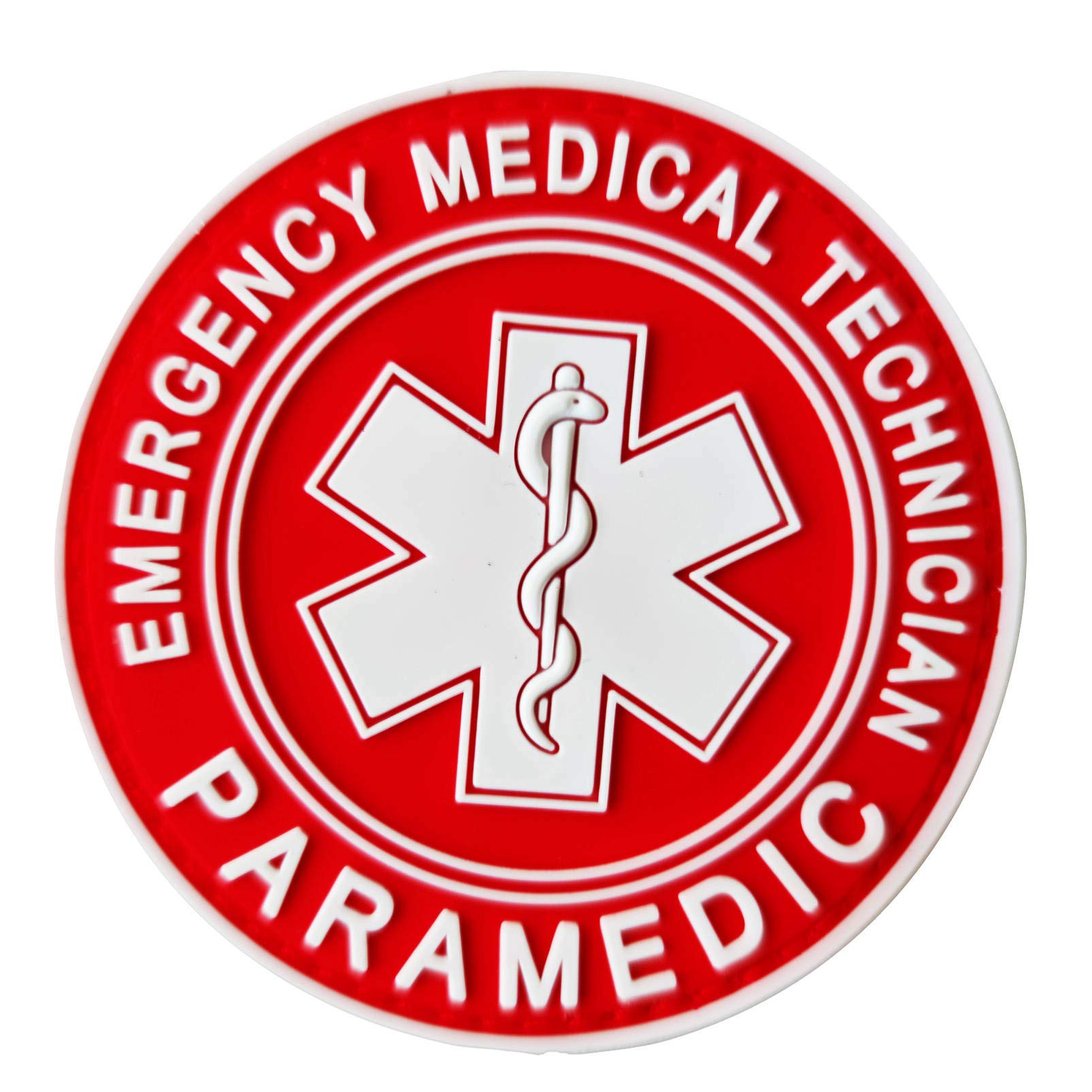 Amazon.com: Paramedic Emergency Medical Patch, Red PVC EMT Tactical ...