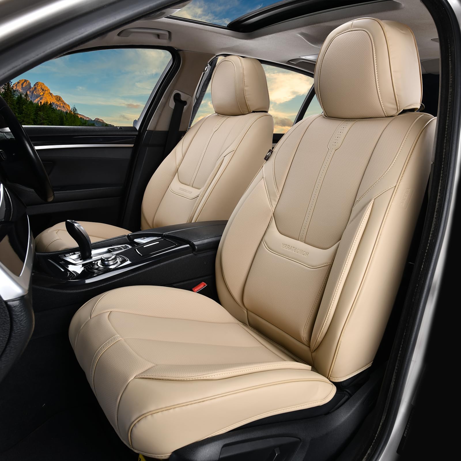 Vankerful Paire de housses de siège de voiture en cuir synthétique ...