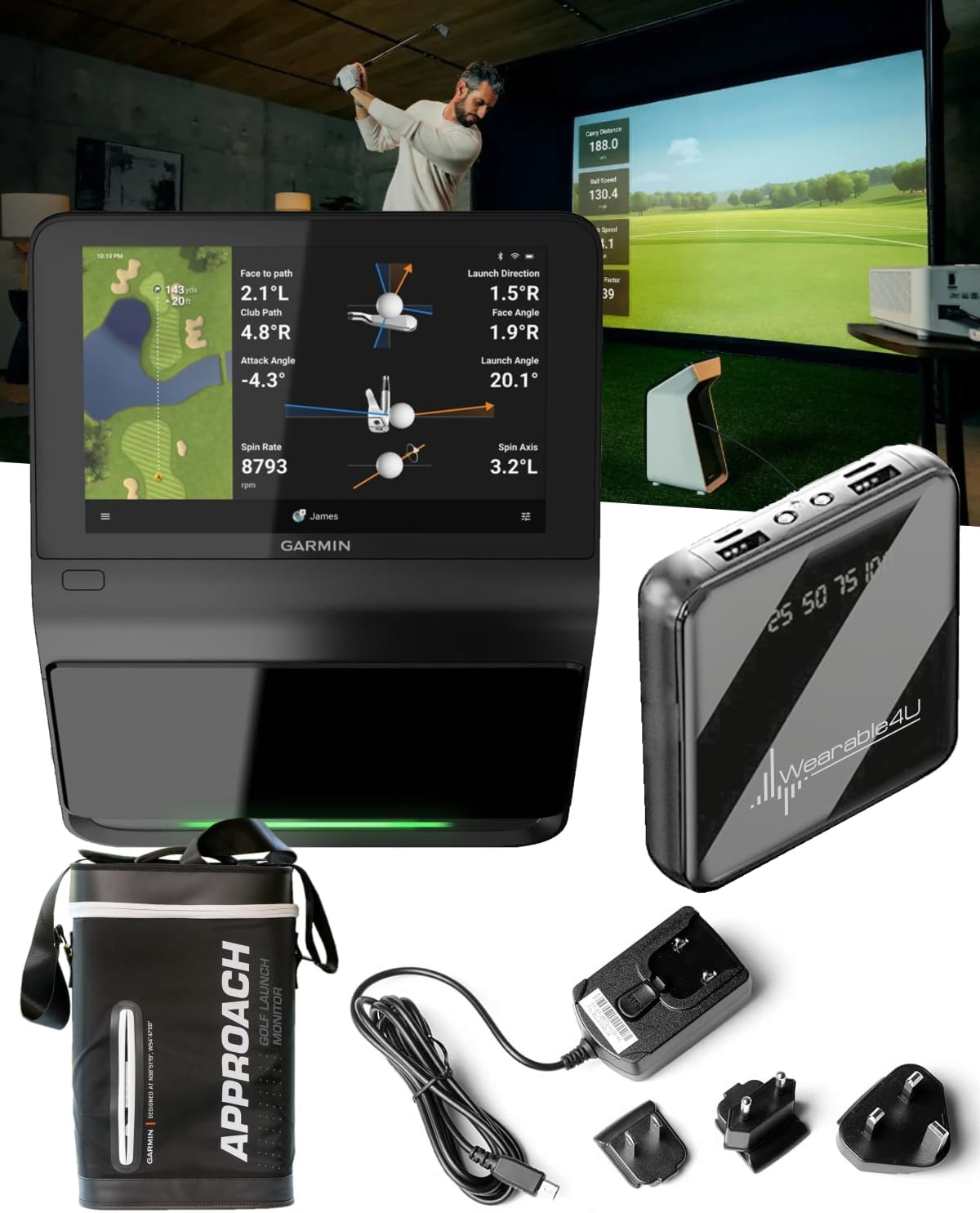 Amazon.com: Garmin Approach R50 Premium Golf Launch Monitor and ...