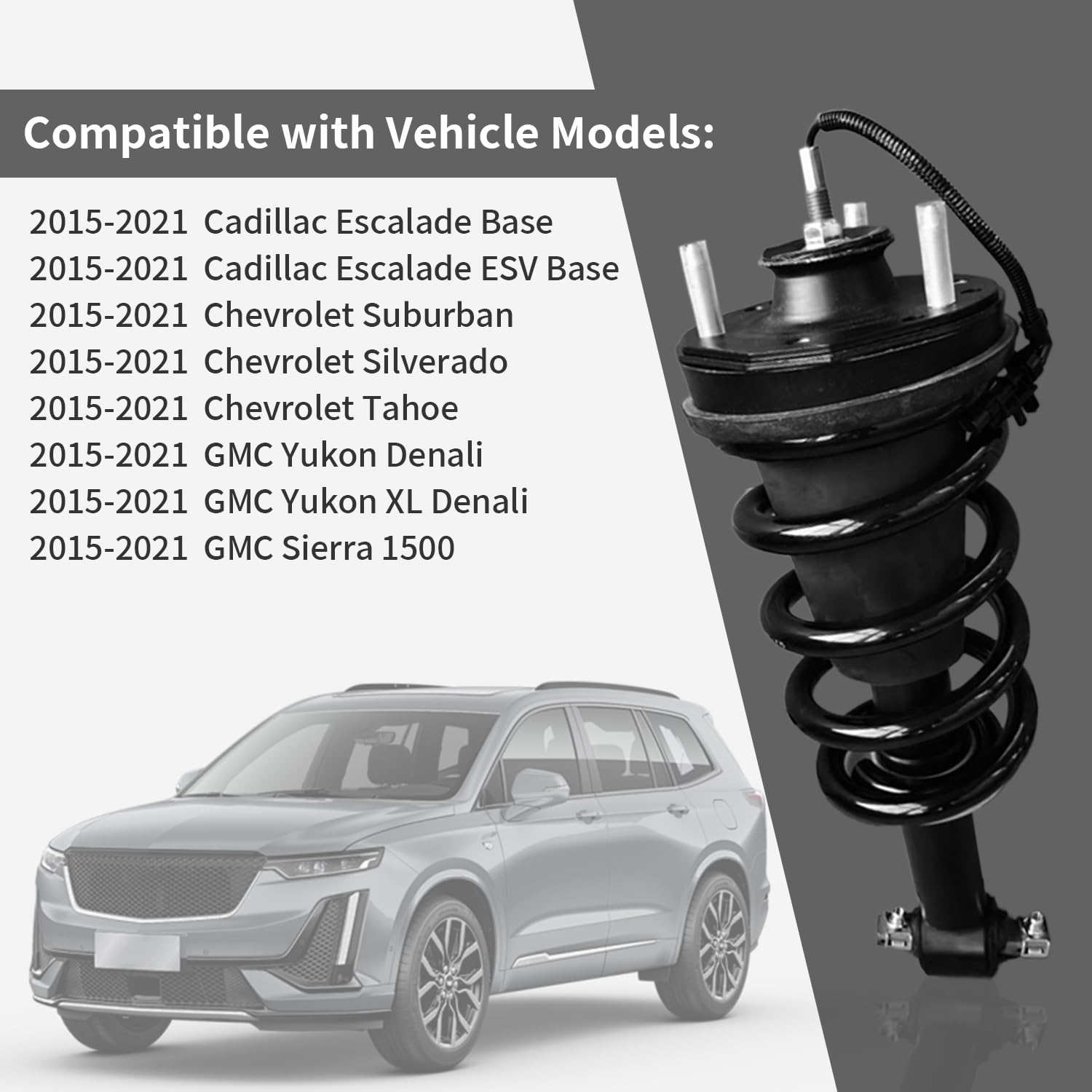 2Pcs Front Struts Shock Assembly Absorber w/Magnetic with spring ...