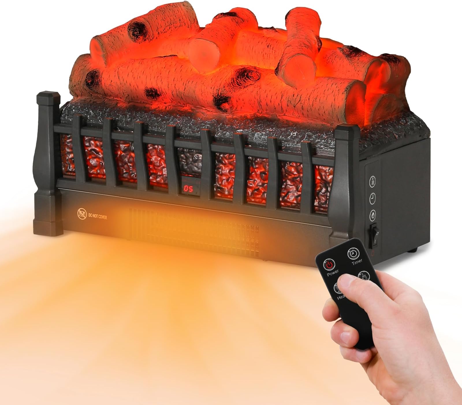 Amazon.com: Rintuf Electric Fireplace Logs Set, 1500W Fireplace Insert ...