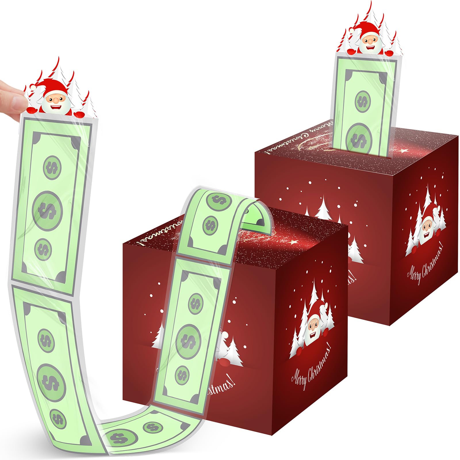 Amazon.com: Resurhang Christmas Money Box for Cash Gift Pull Set ...