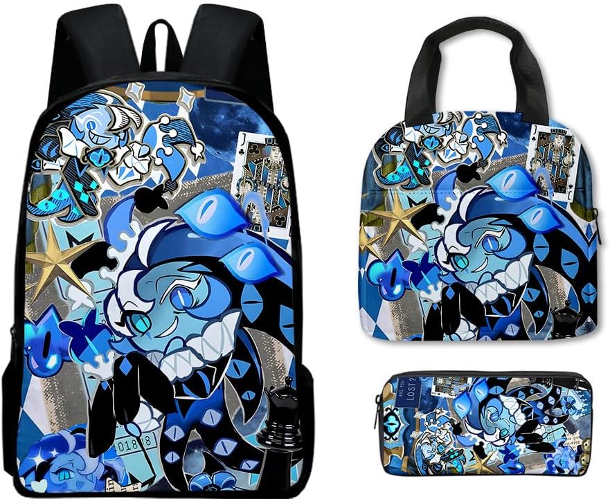 Amazon.com: BINBINNIAO Kids Shadow Milk Cookie Backpack Lunch Bag ...