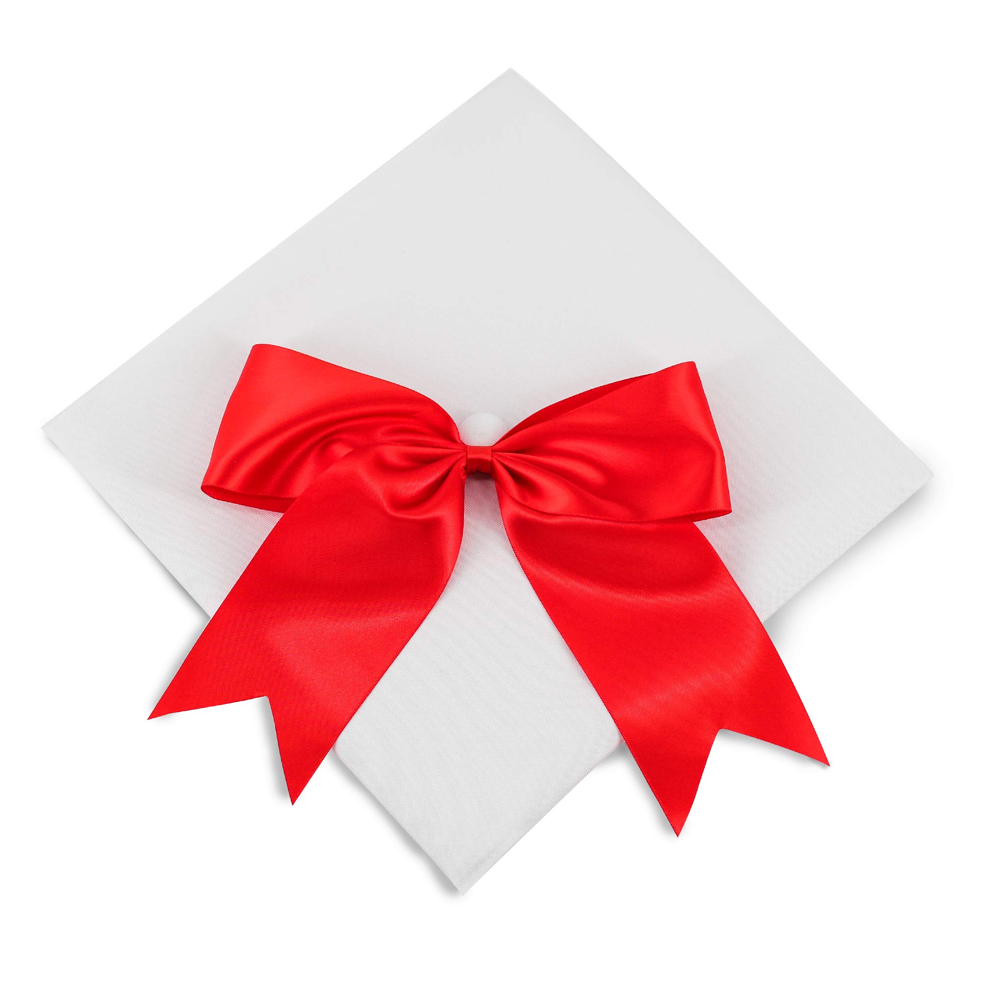 Snapklik.com : Graduation Cap Decoration Satin Ribbon Bow Vermilion
