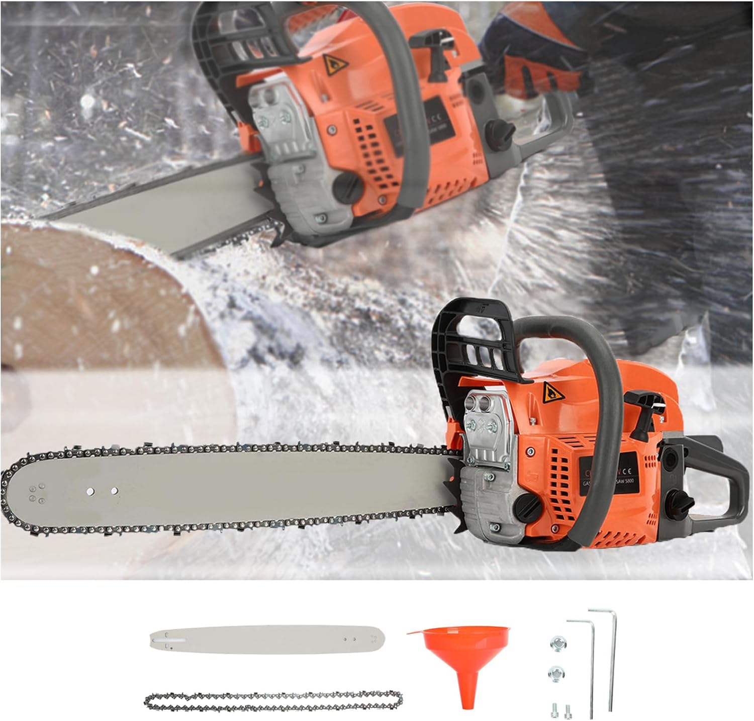 Amazon.com : Gas Chainsaw 20 Inch, 58CC Chain Saw Gas Power ...