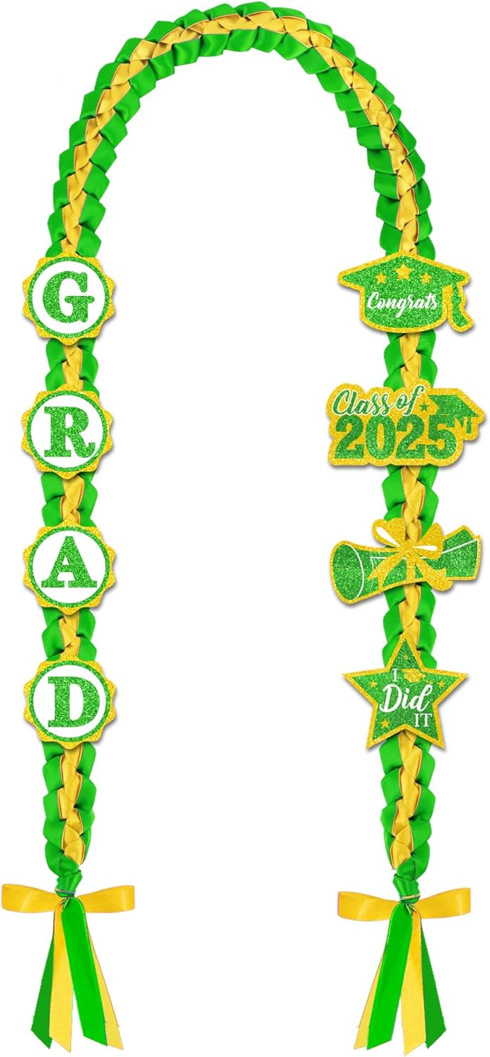 Amazon.com: 2025 Graduation Leis with Glitter Pins 2025 Grad ...