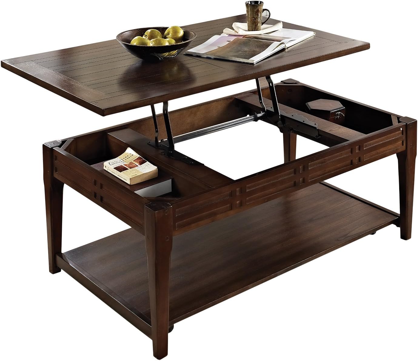 Amazon.com: Steve Silver Company Crestline Lift-Top w/Casters Cocktail ...