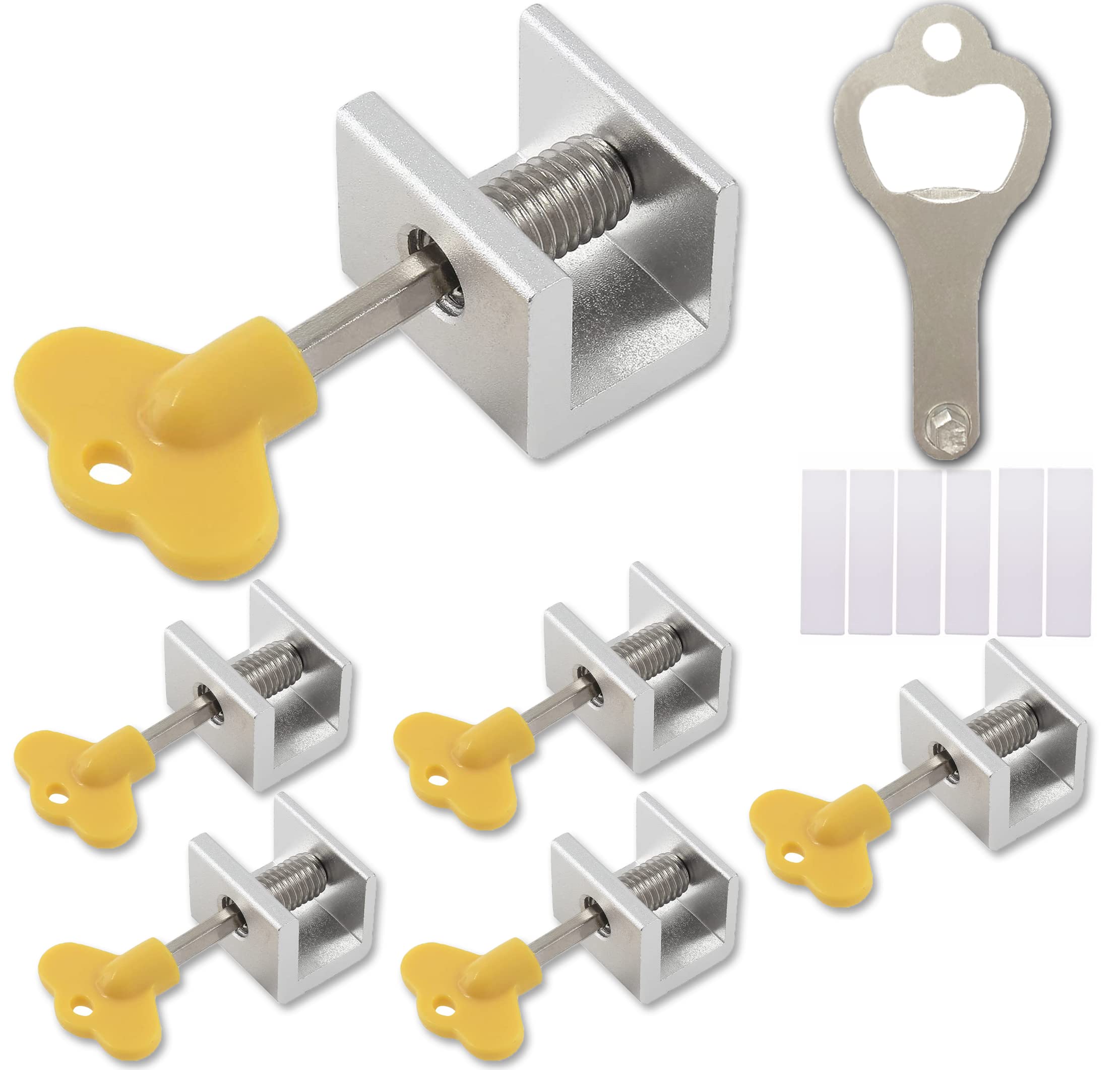 Buy Window Locks, 6 Sets Adjustable Sliding Window Door Safety Locks ...