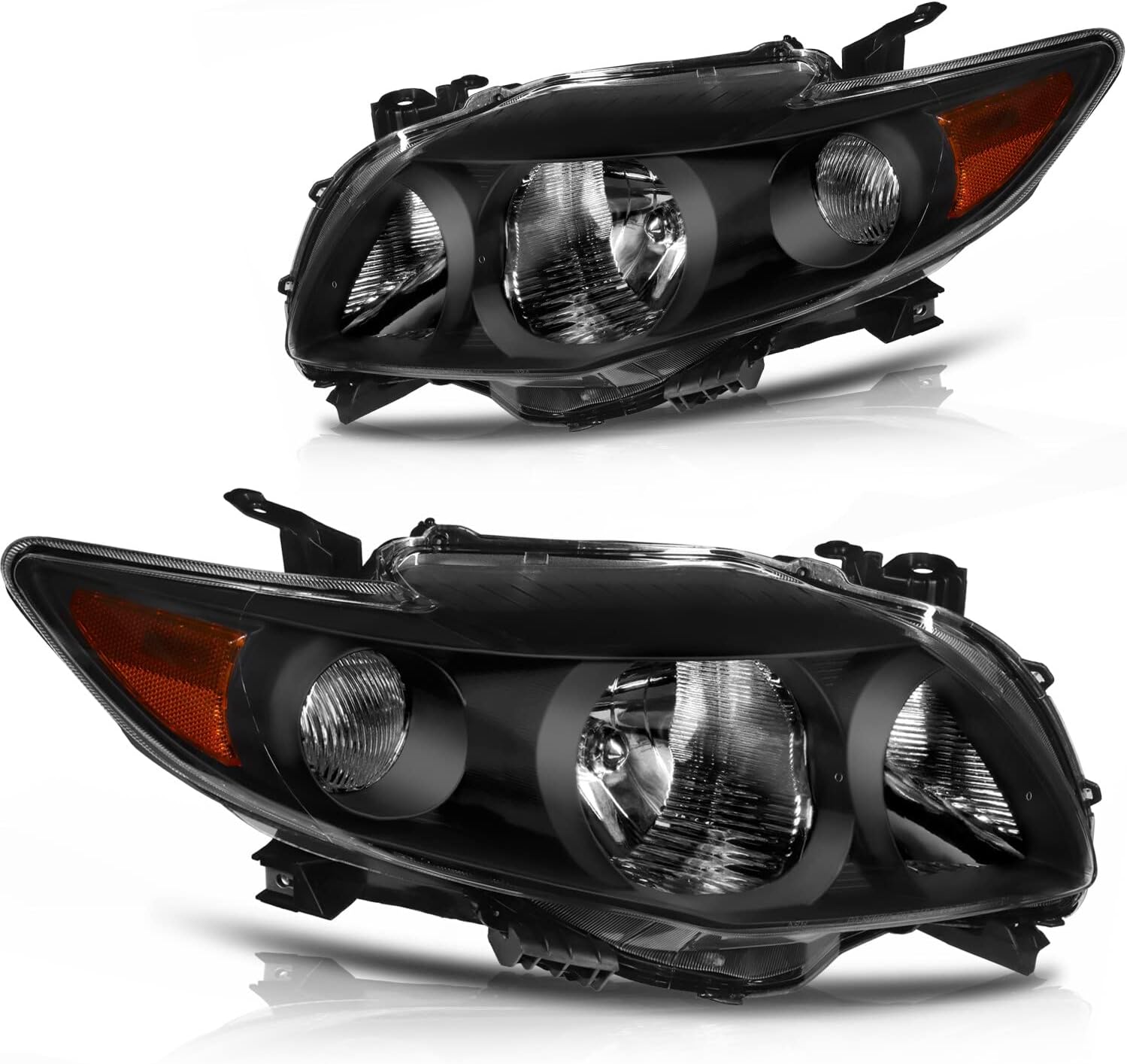 Amazon.com: PM PERFORMOTOR Black Housing Amber Corner Headlights ...