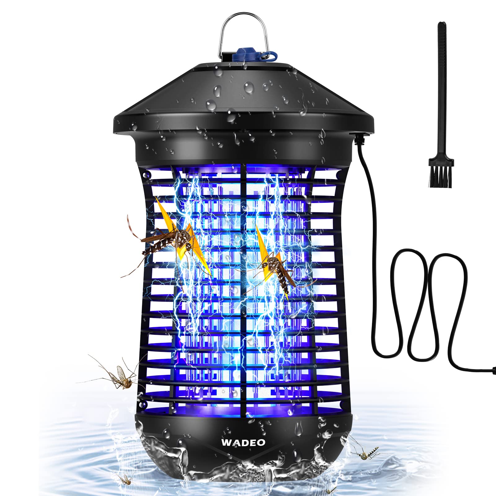 Bug Zapper Outdoor, WADEO 4000V 20W Electric Mosquito Killer with Light ...