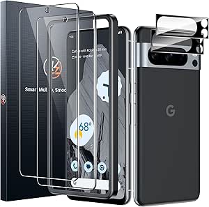 Amazon.com: LK 2 Pack for Google Pixel 8 Pro Screen Protector [New Version] + 2 Pack Camera Lens ...