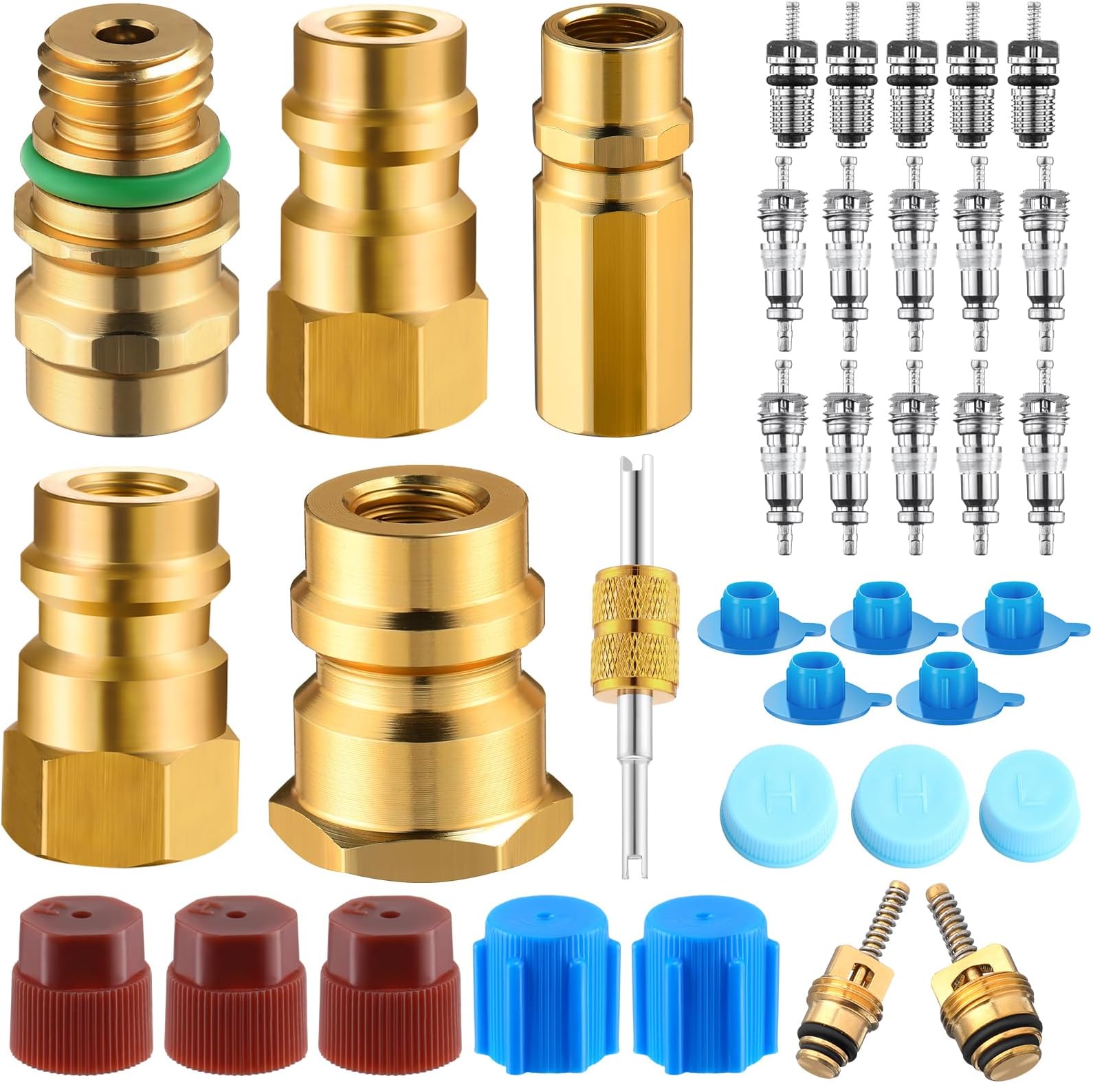 Amazon.com: DaisyInner 31 Pcs Car Air Conditioning Valve Core Kit R134a ...