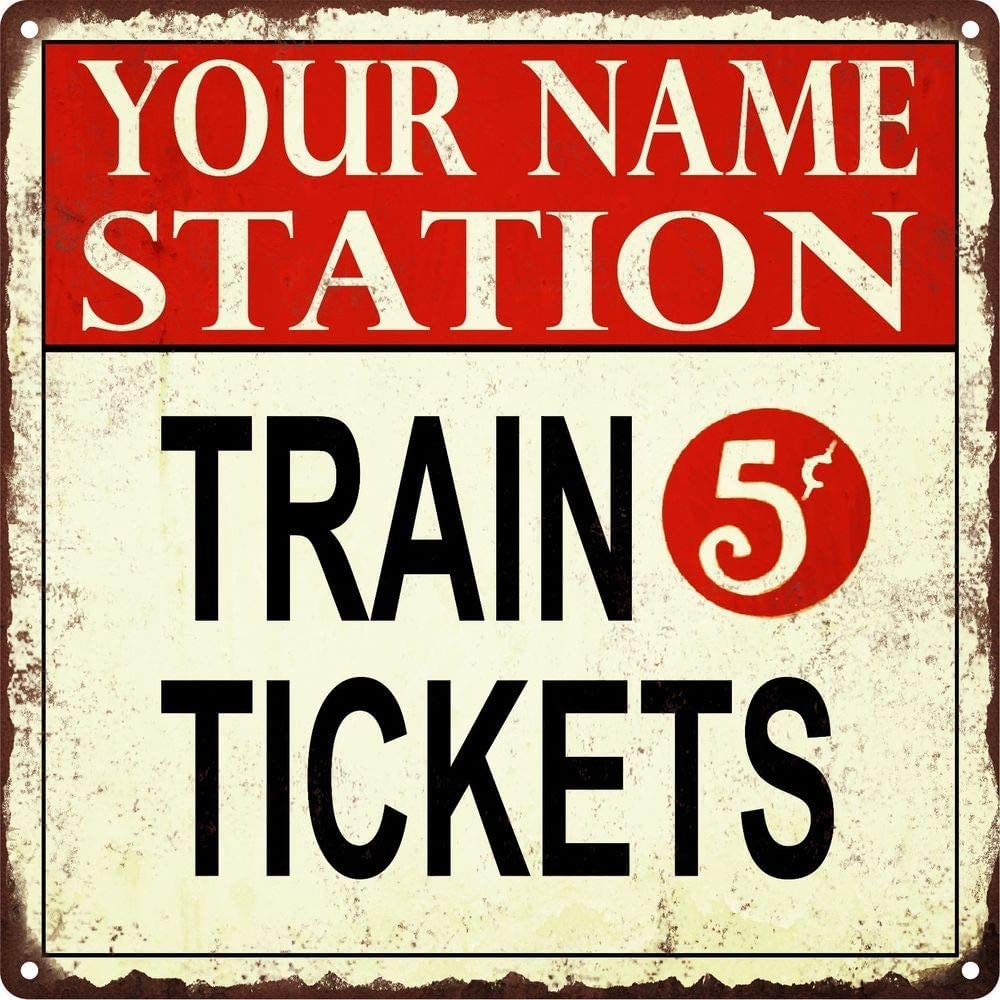 Amazon.com: PotteLove Your Name Custom Train Station Tickets 5 Cent Man ...