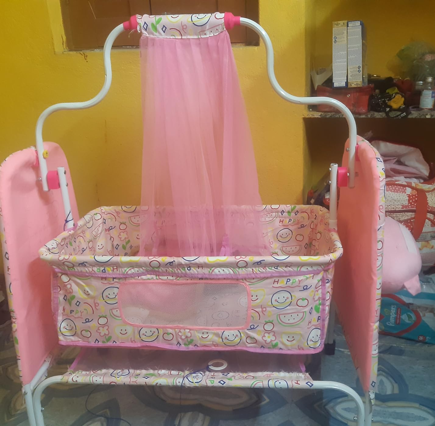 Buy FLIPZON Metal Foldable Baby Cradle With Swing | Comfortable Multi ...