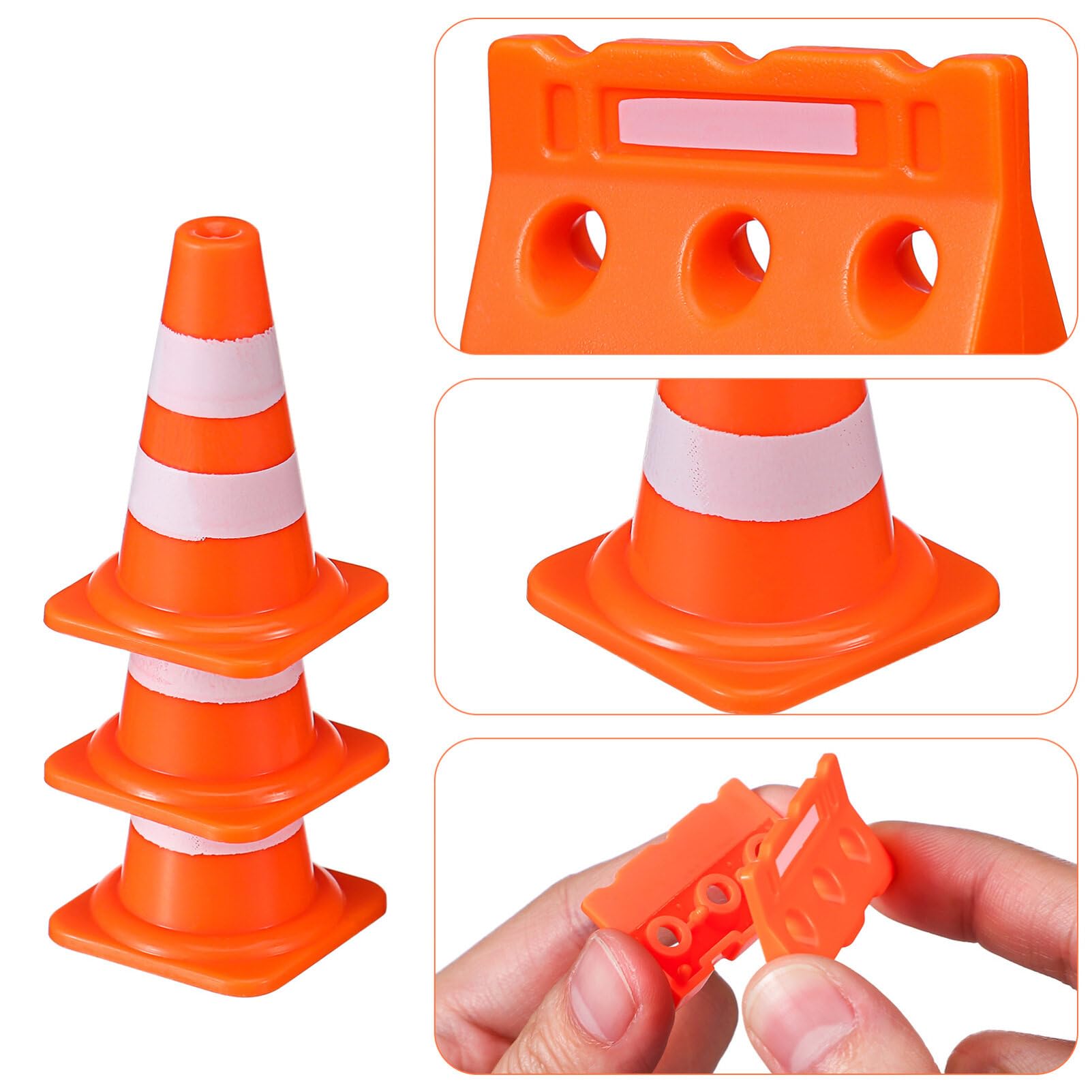 Snapklik.com : 24pcs Mini Traffic Cones, Miniature Traffic Cones Toy ...