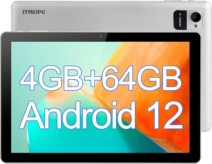 Amazon.com : ITMEIPC 10 inch Tablet Android 12 Tablets, 4GB RAM 64GB ...