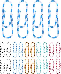 Amazon.com : OHPHCALL Paper Clips Color Stripe, 100pcs Striped ...