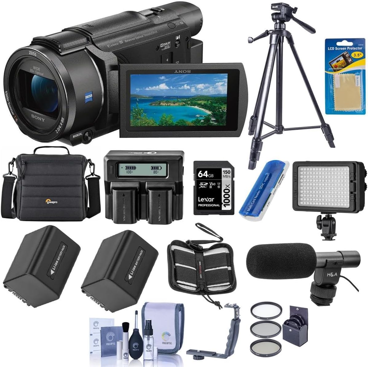 Amazon.com : SONY FDR-AX53 4K HD Video Recording Camcorder |Cam Bag ...
