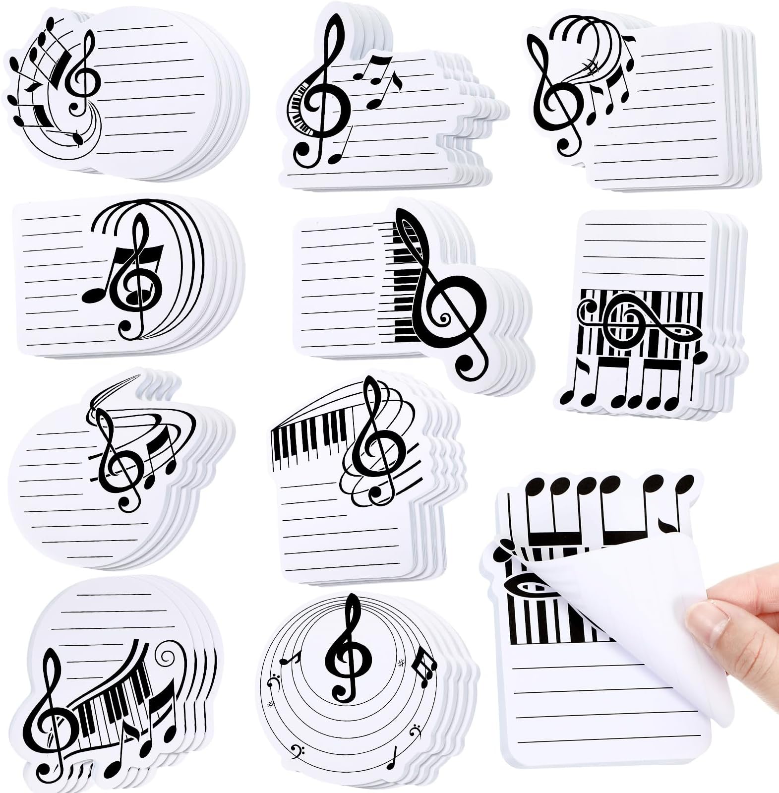 Amazon.com : 12 Pads Music Themed Sticky Notes Funny Sticky Notes Gift ...