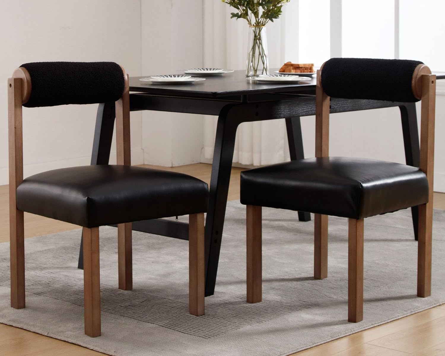 Amazon.com - VESCASA Upholstered Dining Chairs Set of 2, with Cylinder ...