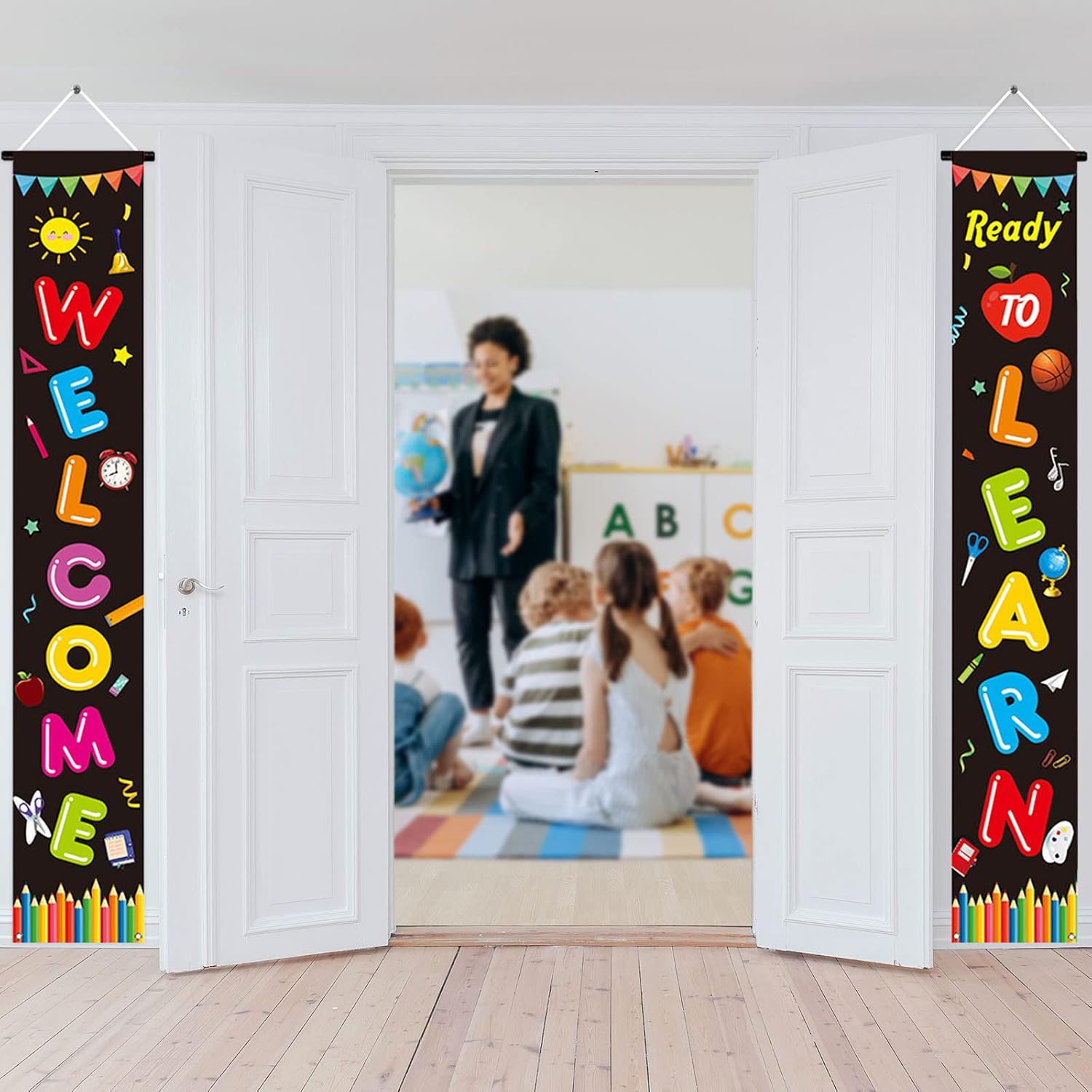 Amazon.com : Back to School Porch Banner - First Day of School Front ...