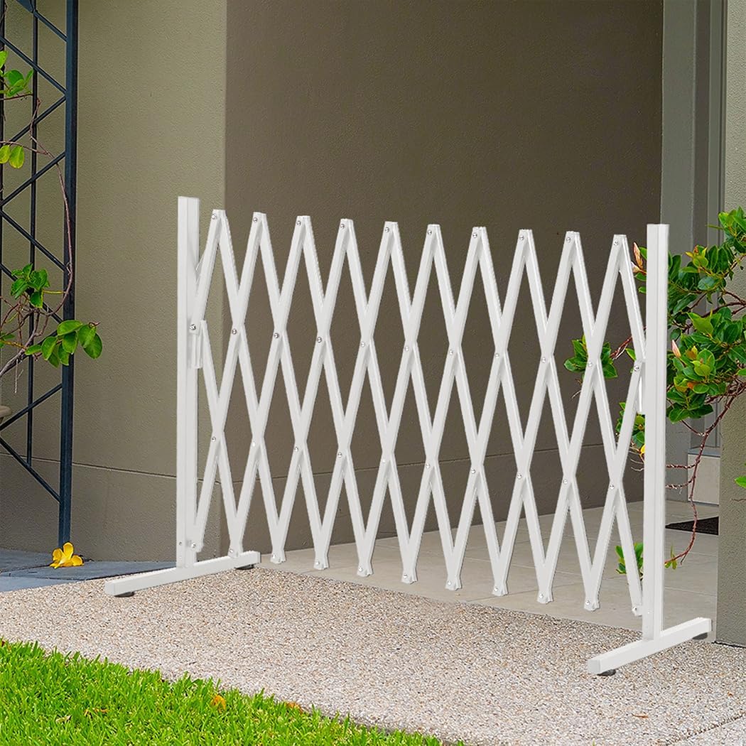 Expandable Fence Gate Garden Security Gates Metal Retractable Baby Gate ...