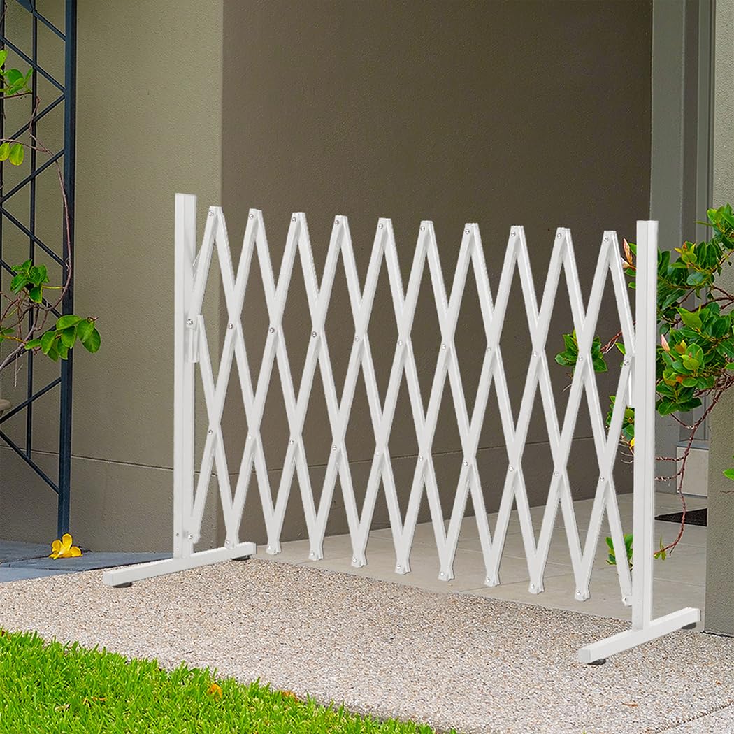 Expandable Fence Gate Garden Security Gates Metal Retractable Baby Gate ...