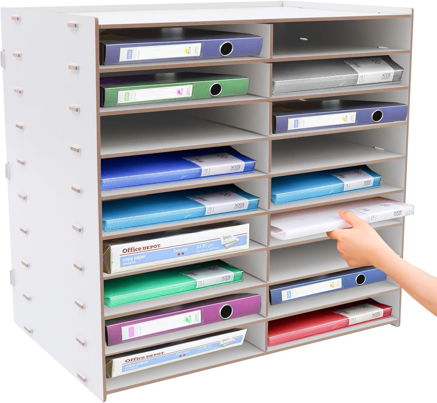 Amazon.com: Wooden Paper Desktop Office Mail Tray Sorter, Literature ...