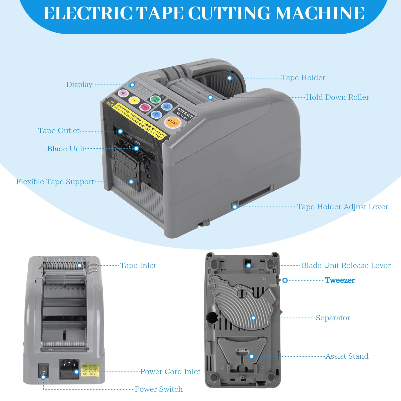 Snapklik.com : Automatic Tape Dispenser,Electric Ribbon Tape Cutter ...