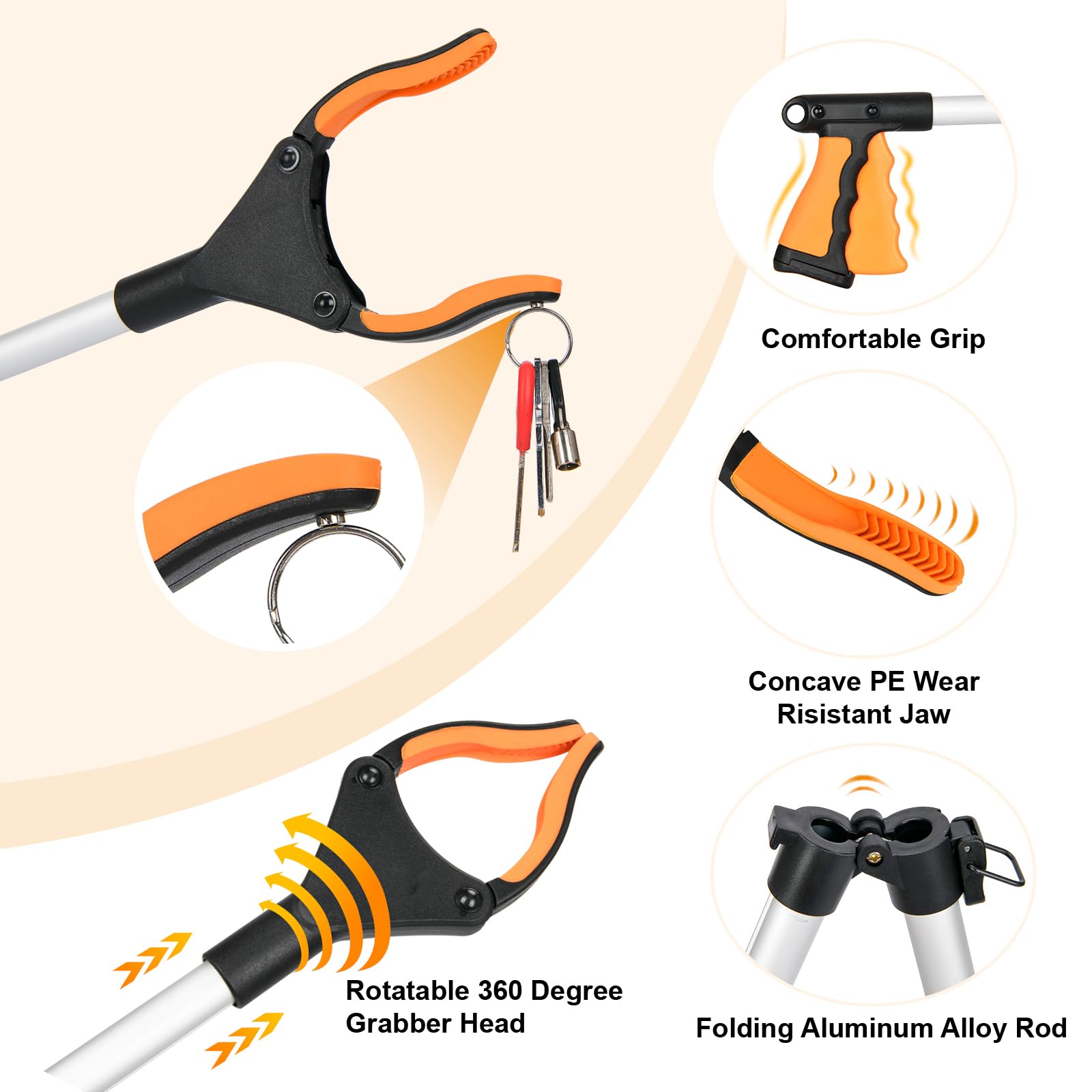 Snapklik.com : Reacher Grabber Tool, 36" Grabbers For Elderly ...