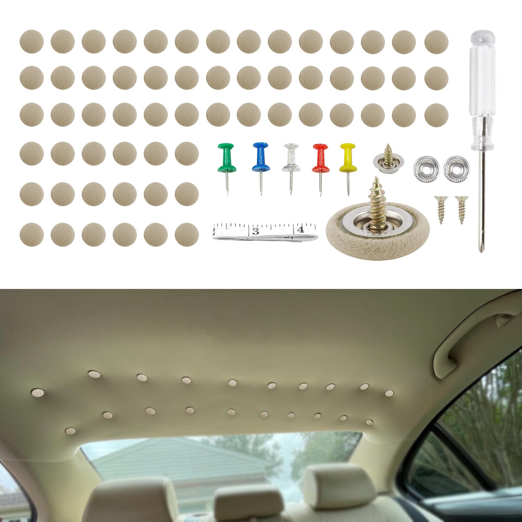Amazon.com: Lecctso 60PCS Headliner Repair Kit, Headliner Pins, Auto ...