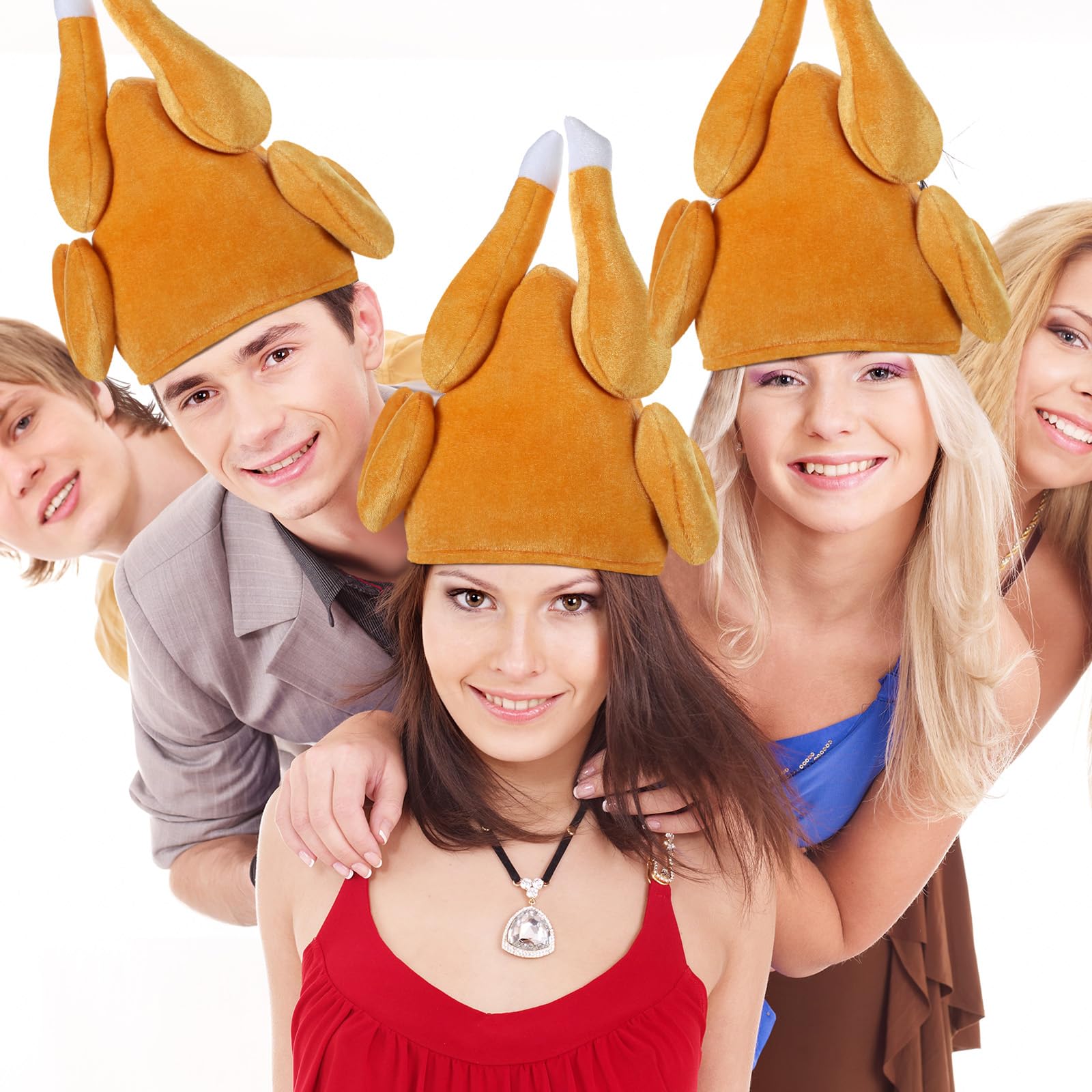 Xaatren Thanksgiving Roasted Turkey Hats Halloween Plush Turkey Caps ...