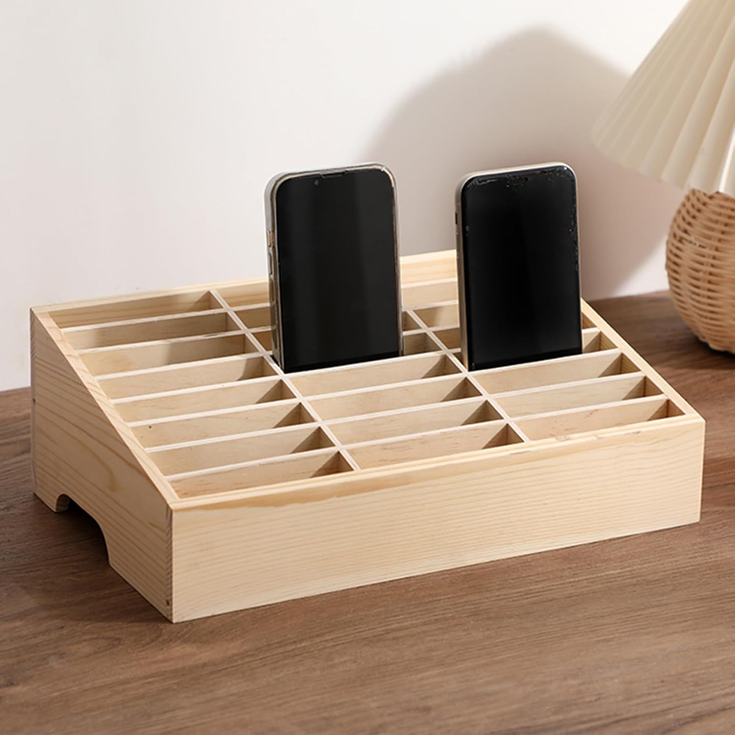 Amazon.com: Clear Cell Phone Locker Box Mobile Phones Desktop Organizer ...